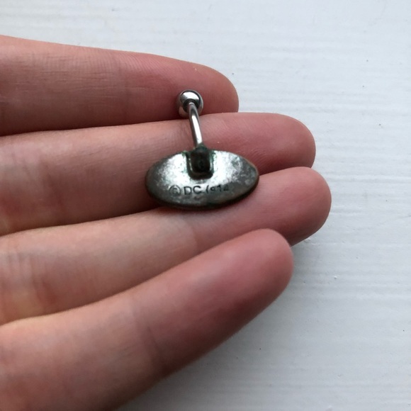 DC Comics | Jewelry | Silver Enamel Batman Bellybutton Ring | Poshmark